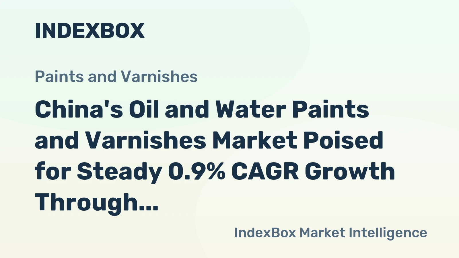 China's Oil and Water Paints and Varnishes Market Poised for Steady 0.9% CAGR Growth Through 2035