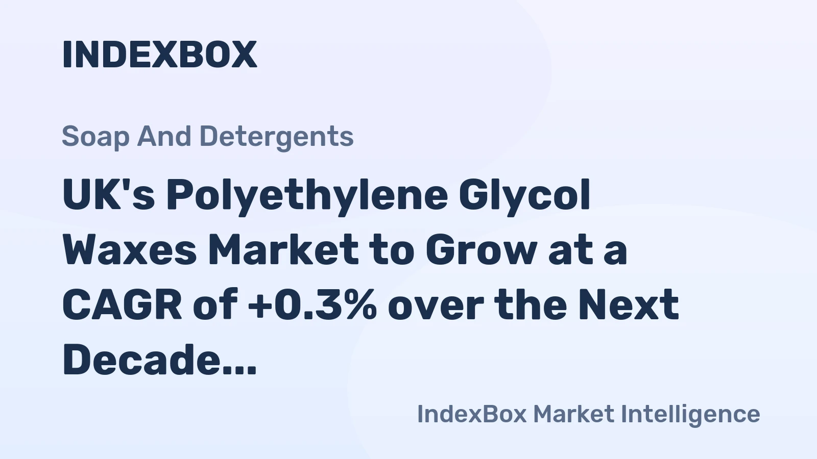 UK's Polyethylene Glycol Waxes Market to Grow at a CAGR of +0.3% over the Next Decade, Reaching 19K Tons by 2035