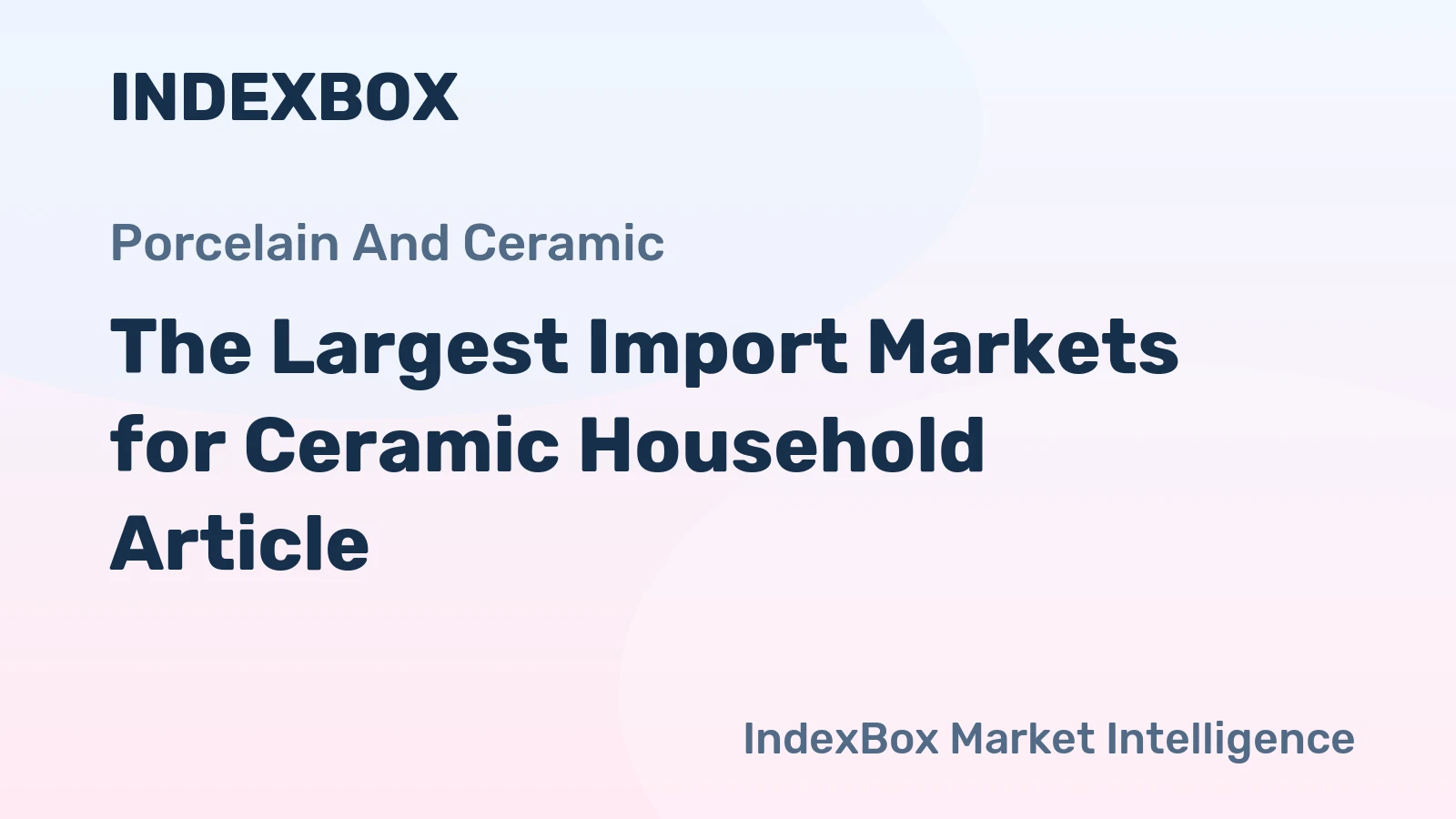 The Largest Import Markets for Ceramic Household Article