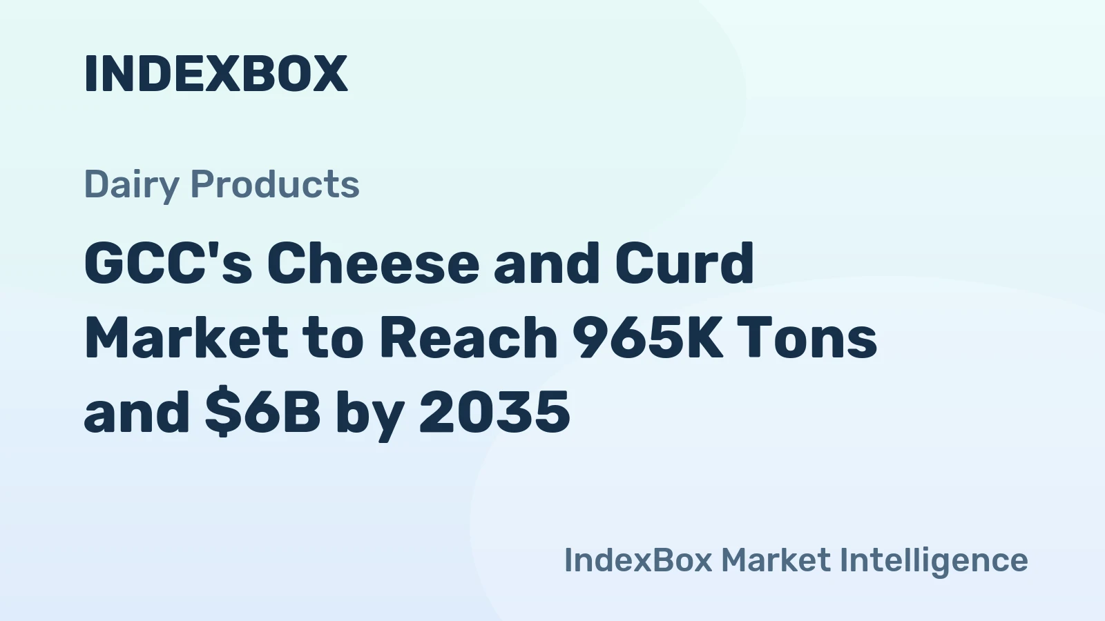 GCC's Cheese and Curd Market to Reach 965K Tons and $6B by 2035