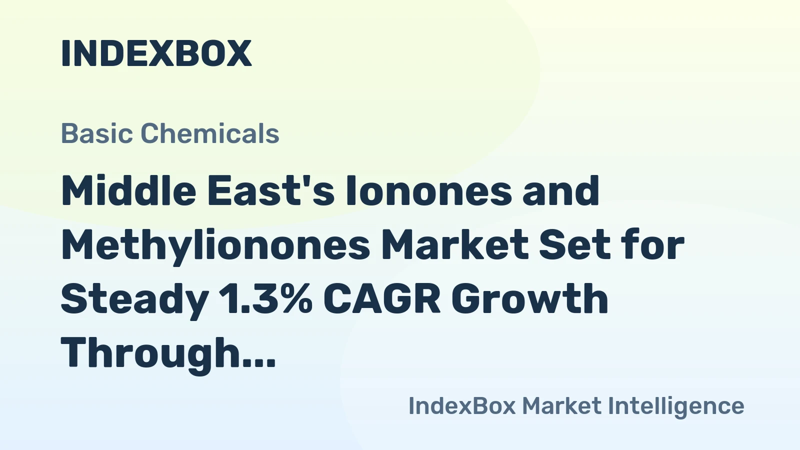 Middle East's Ionones and Methylionones Market Set for Steady 1.3% CAGR Growth Through 2035