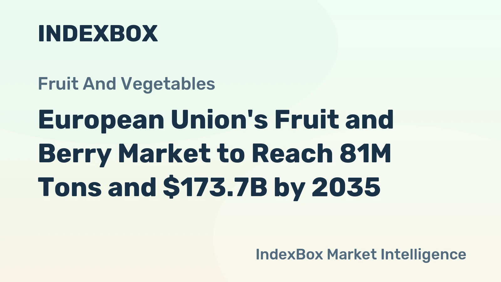 European Union's Fruit and Berry Market to Reach 81M Tons and $173.7B by 2035