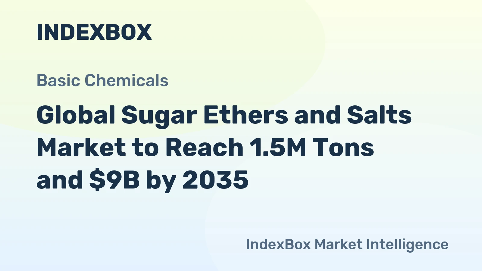 Global Sugar Ethers and Salts Market to Reach 1.5M Tons and $9B by 2035