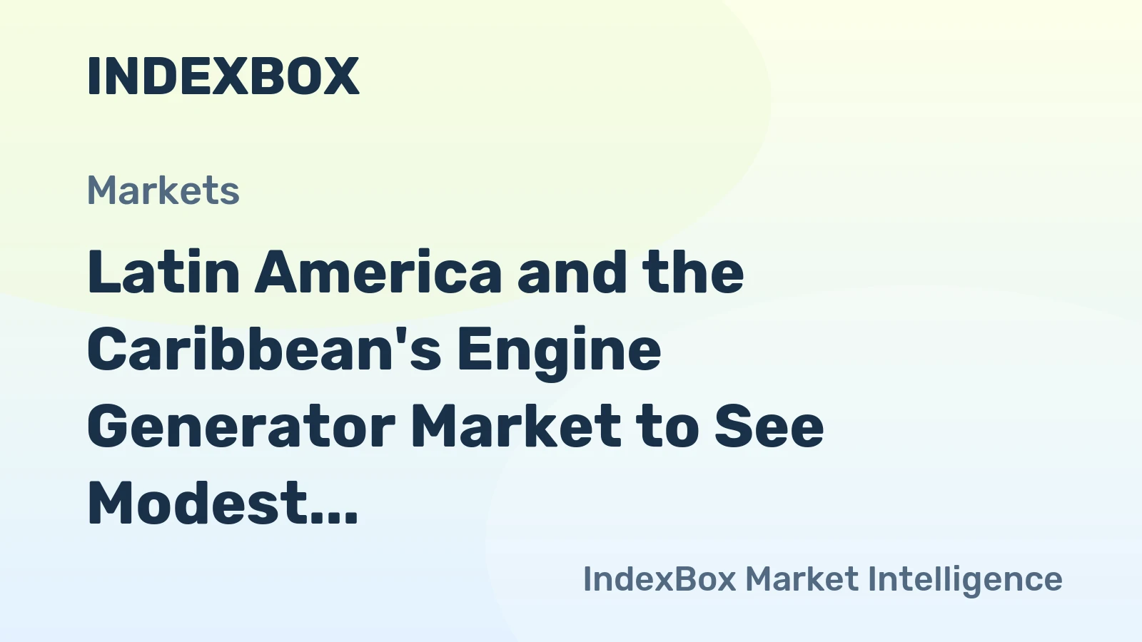 Latin America and the Caribbean's Engine Generator Market to See Modest Growth With a 1.2% CAGR Through 2035