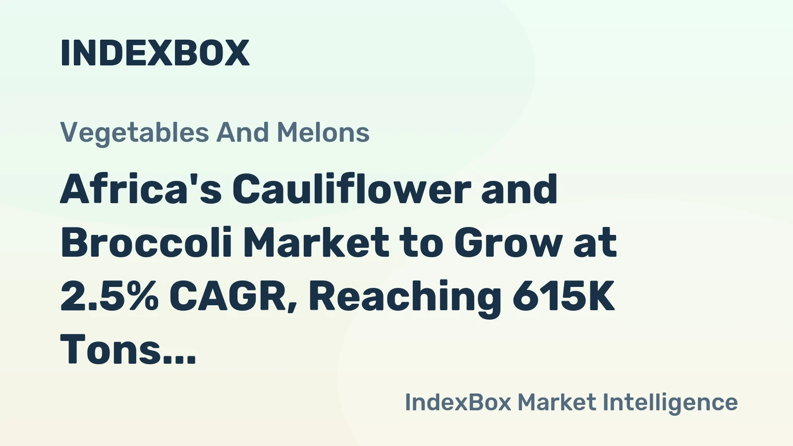 Africa's Cauliflower and Broccoli Market to Grow at 2.5% CAGR, Reaching 615K Tons by 2035