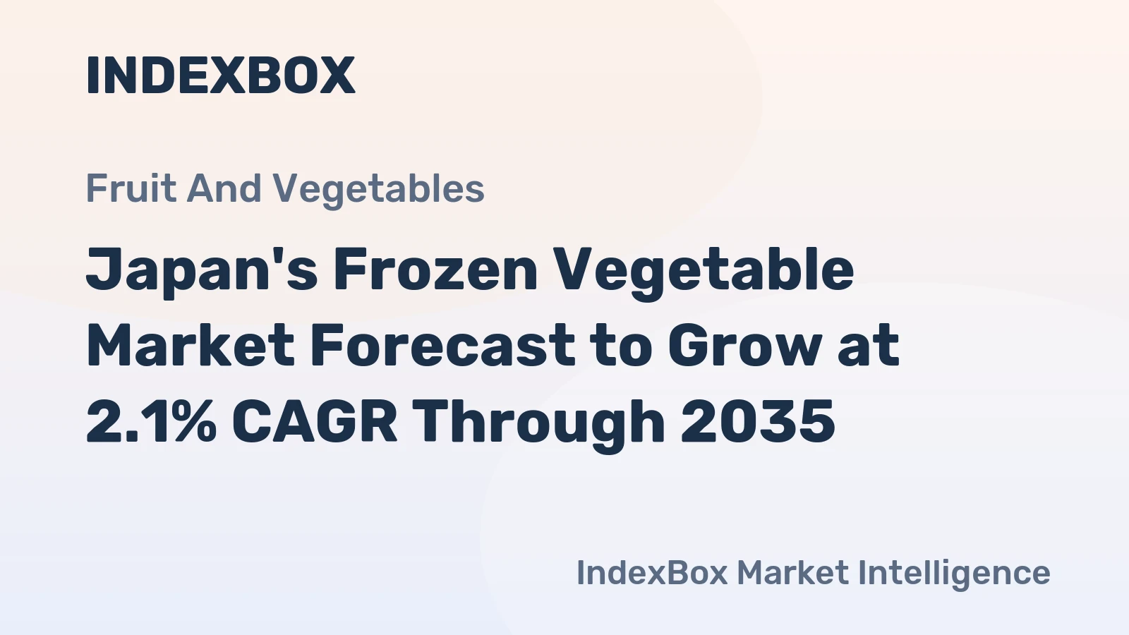 Japan's Frozen Vegetable Market Forecast to Grow at 2.1% CAGR Through 2035