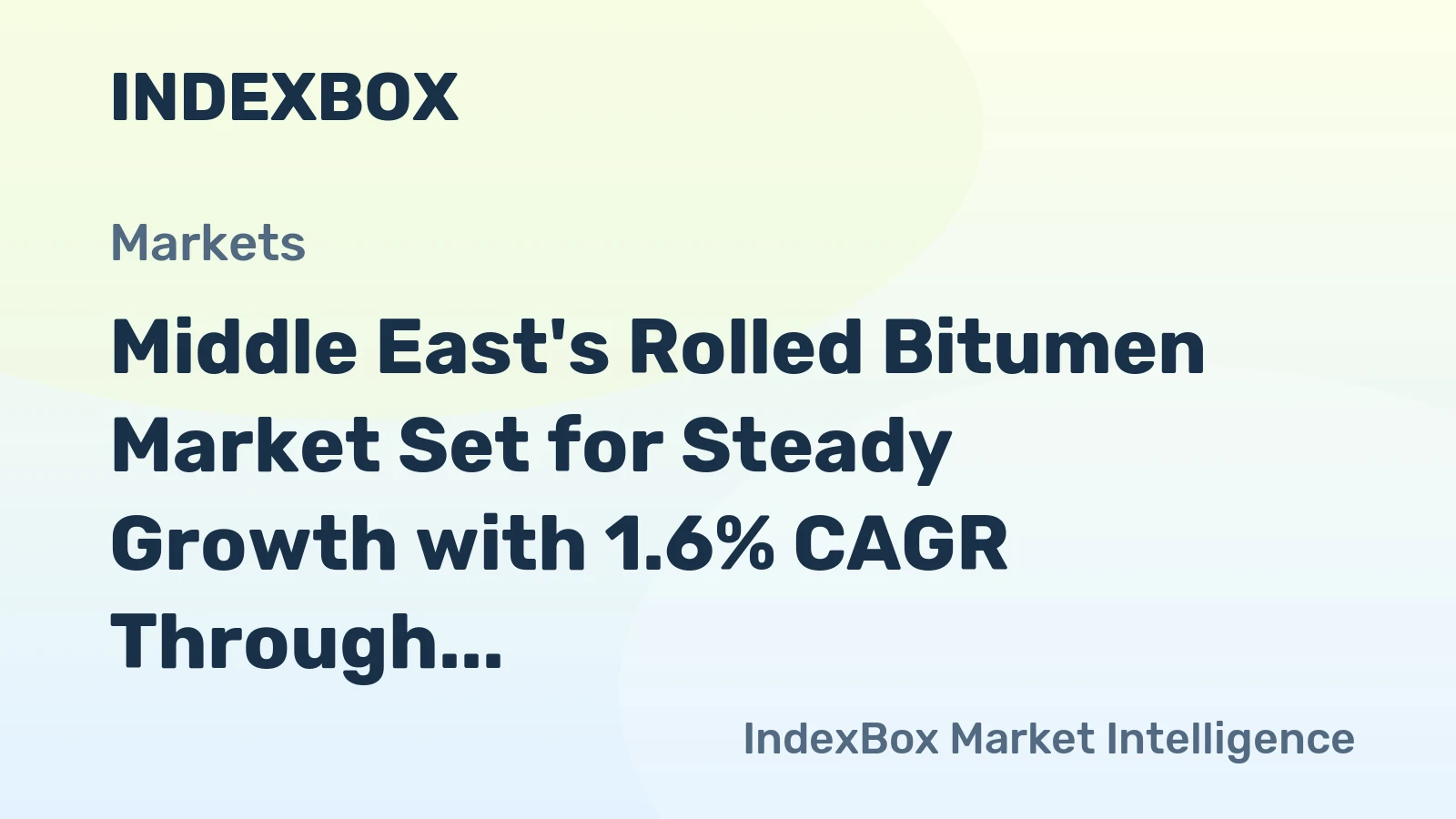 Middle East's Rolled Bitumen Market Set for Steady Growth with 1.6% CAGR Through 2035
