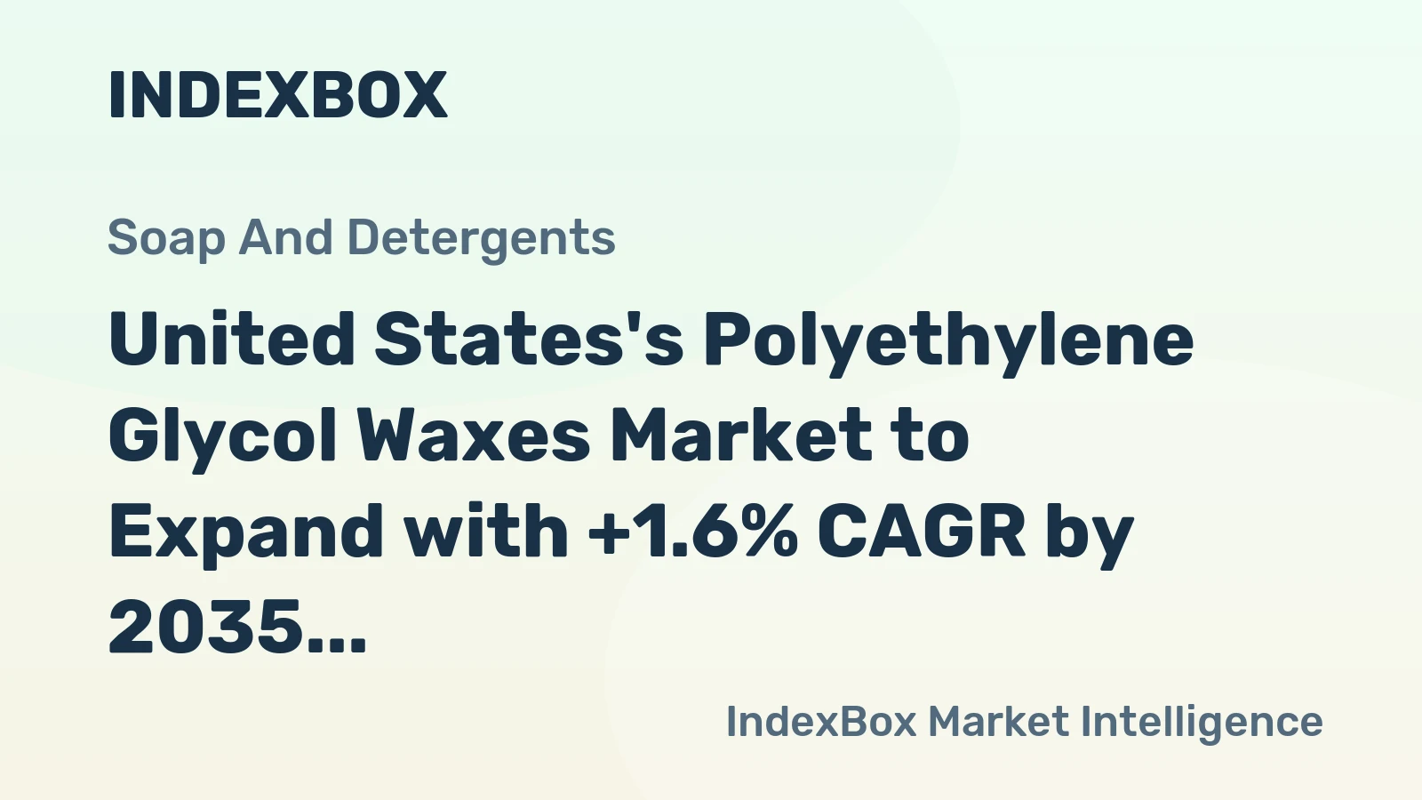 United States's Polyethylene Glycol Waxes Market to Expand with +1.6% CAGR by 2035