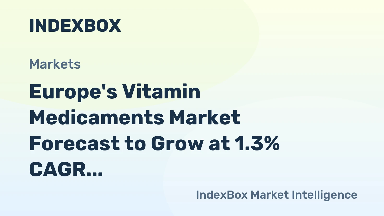 Europe's Vitamin Medicaments Market Forecast to Grow at 1.3% CAGR Through 2035