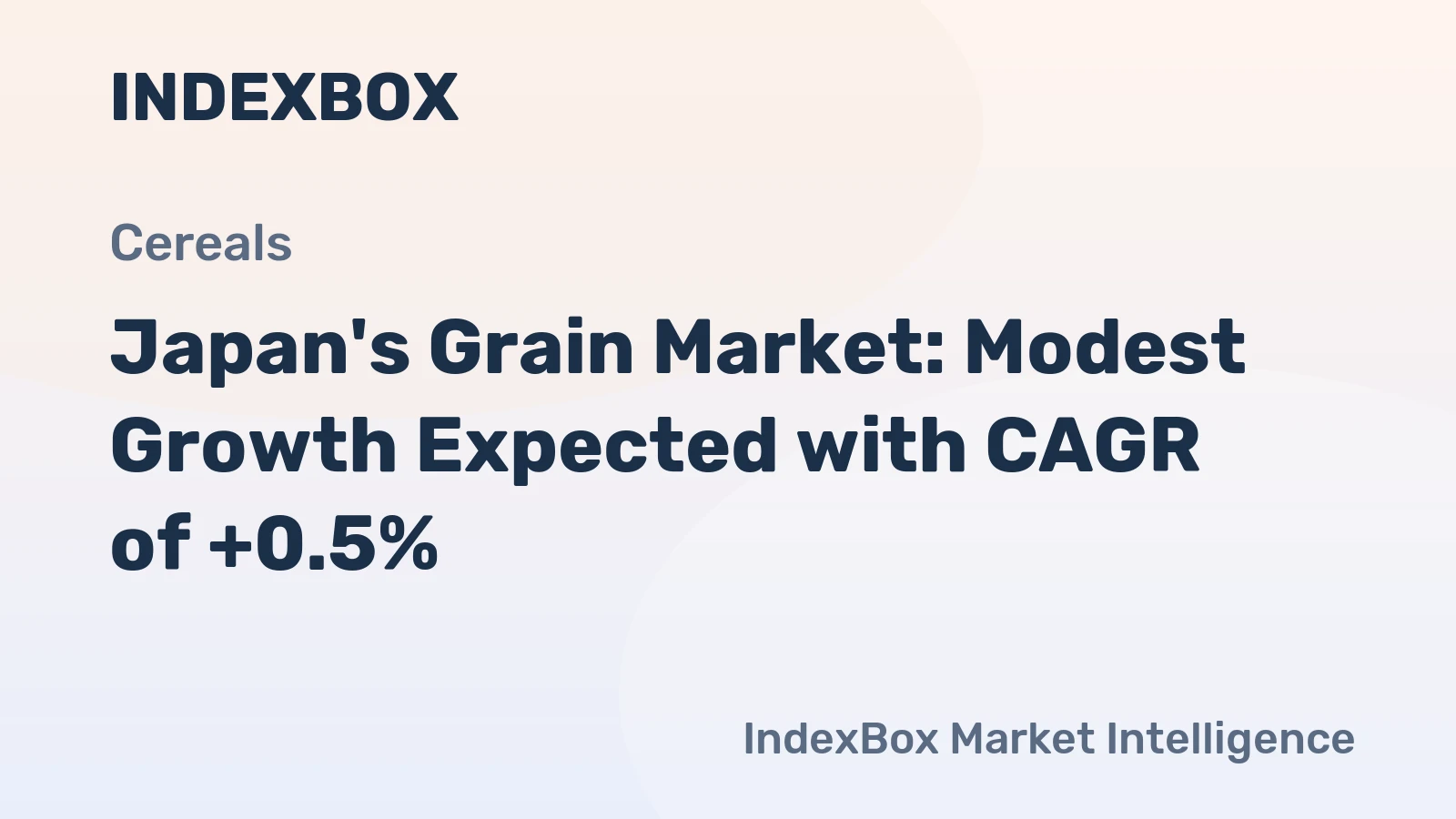 Japan's Grain Market: Modest Growth Expected with CAGR of +0.5%