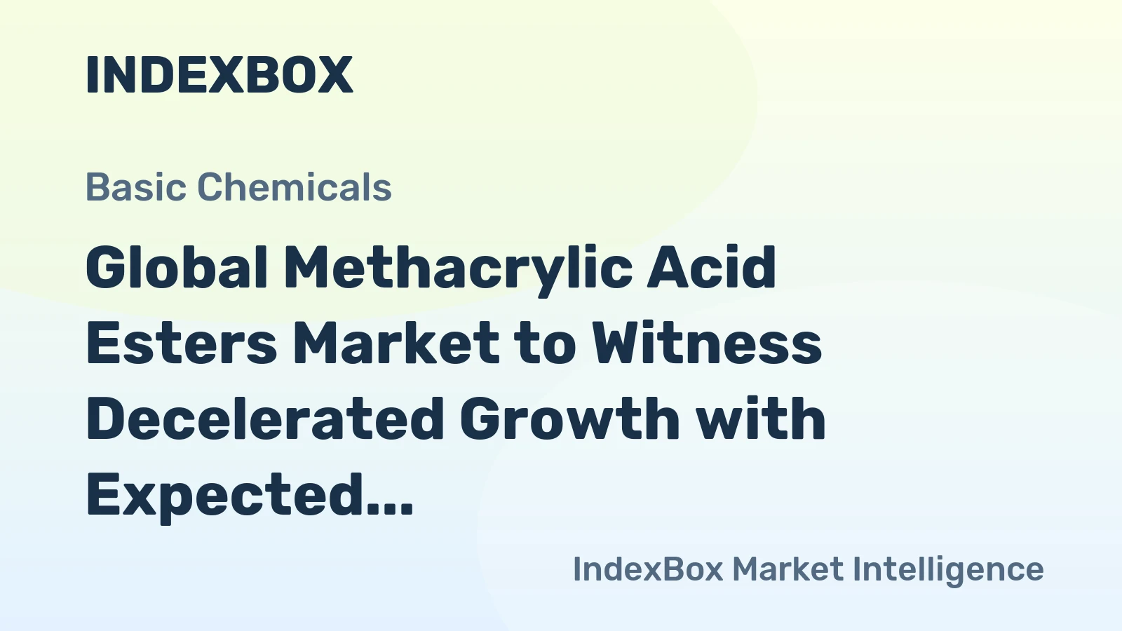 Global Methacrylic Acid Esters Market to Witness Decelerated Growth with Expected CAGR of +0.6% from 2024 to 2035