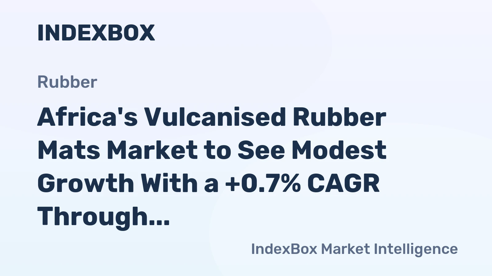 Africa's Vulcanised Rubber Mats Market to See Modest Growth With a +0.7% CAGR Through 2035