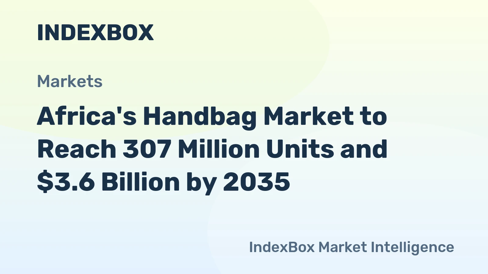 Africa's Handbag Market to Reach 307 Million Units and $3.6 Billion by 2035