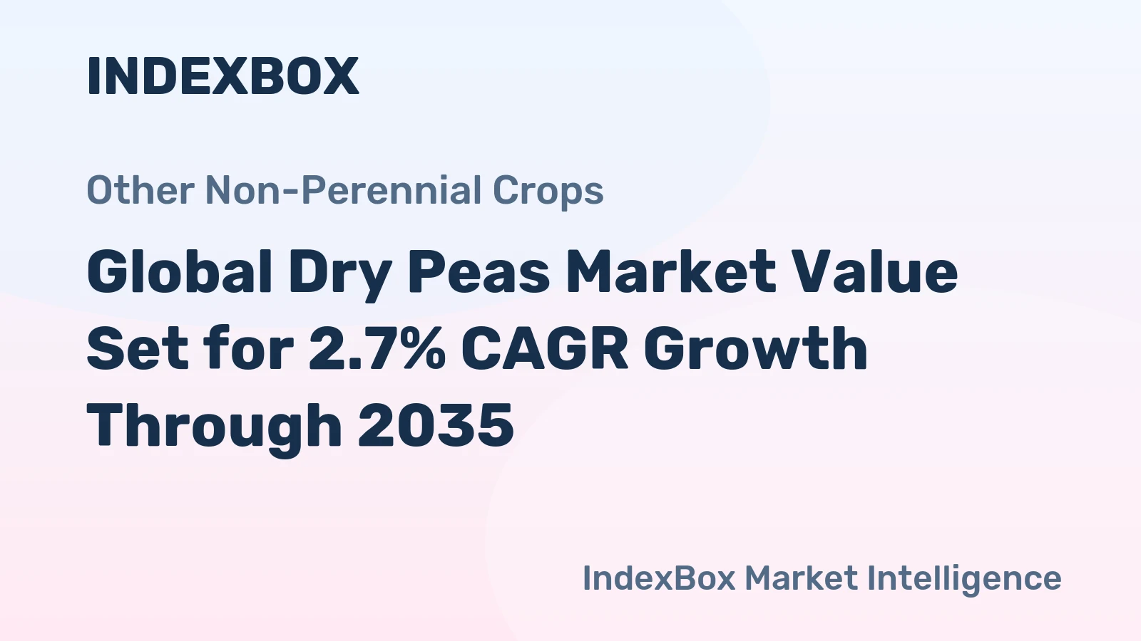 Global Dry Peas Market Value Set for 2.7% CAGR Growth Through 2035