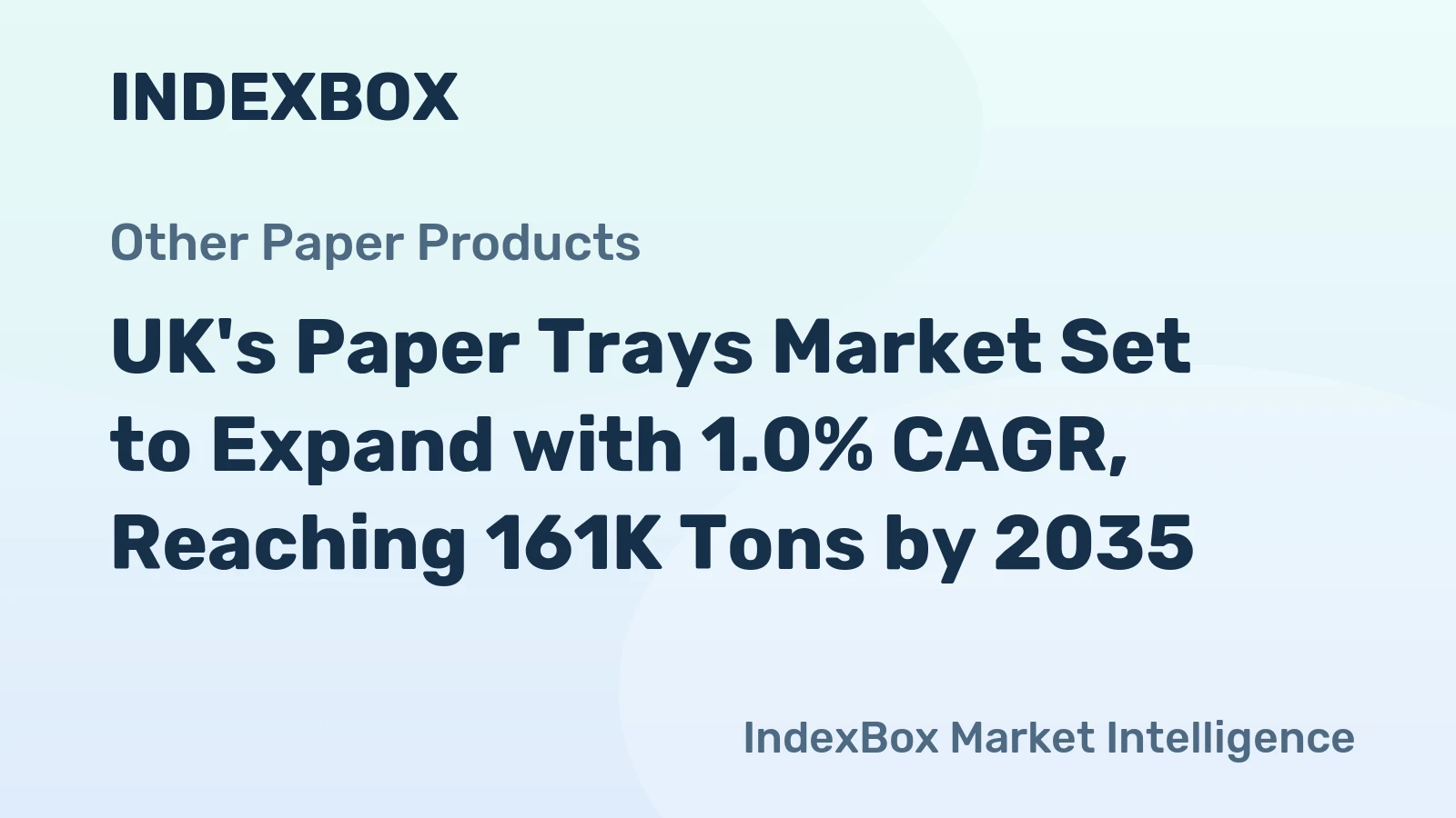 UK's Paper Trays Market Set to Expand with 1.0% CAGR, Reaching 161K Tons by 2035