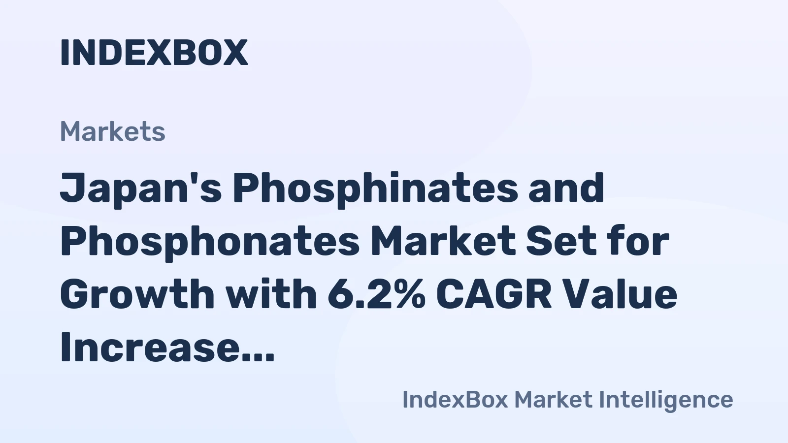 Japan's Phosphinates and Phosphonates Market Set for Growth with 6.2% CAGR Value Increase
