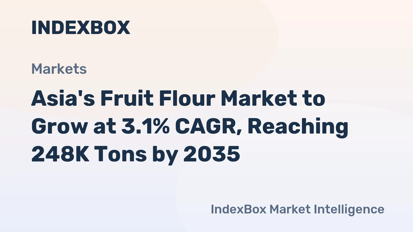 Asia's Fruit Flour Market to Grow at 3.1% CAGR, Reaching 248K Tons by 2035