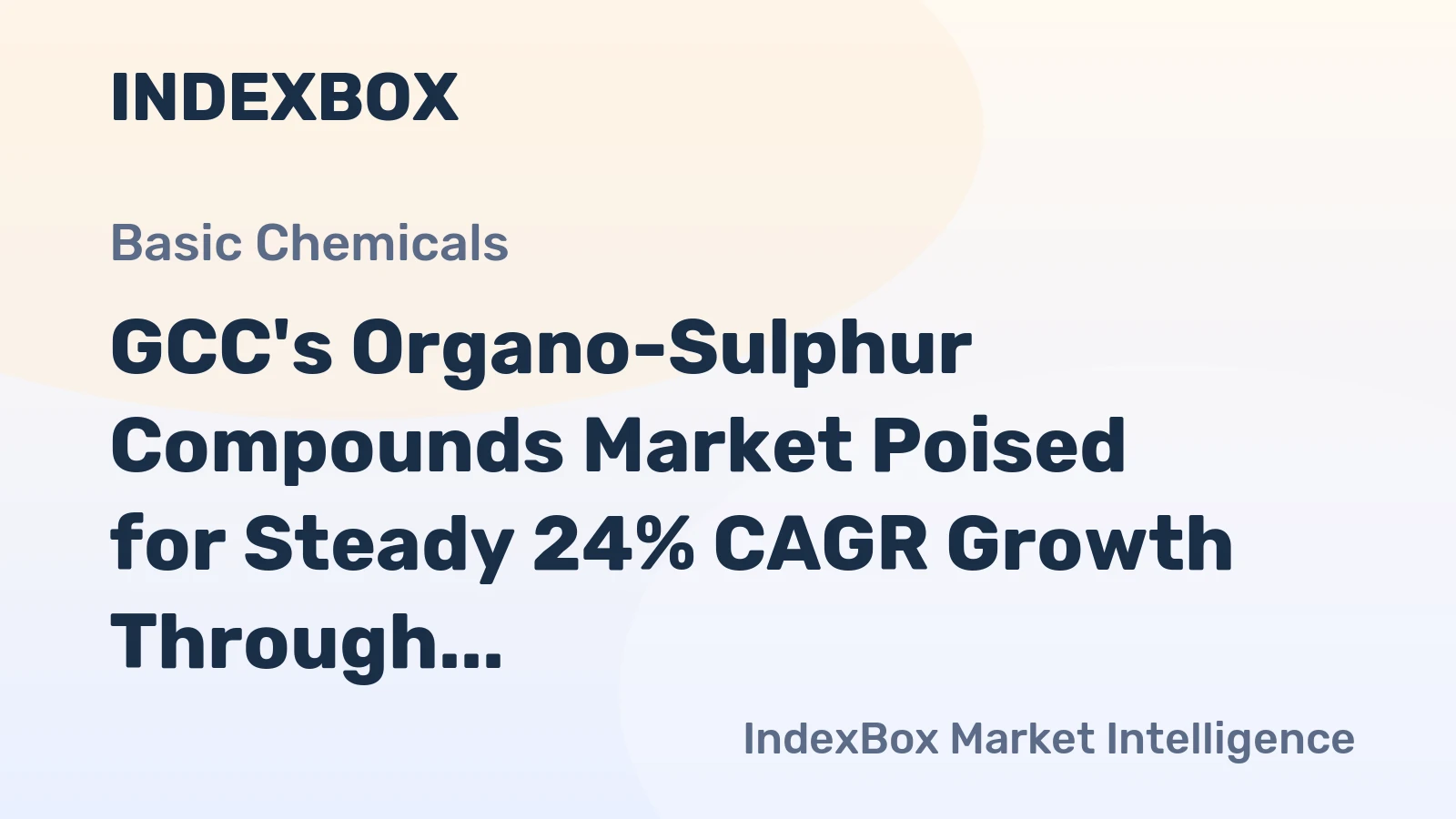 GCC's Organo-Sulphur Compounds Market Poised for Steady 24% CAGR Growth Through 2035