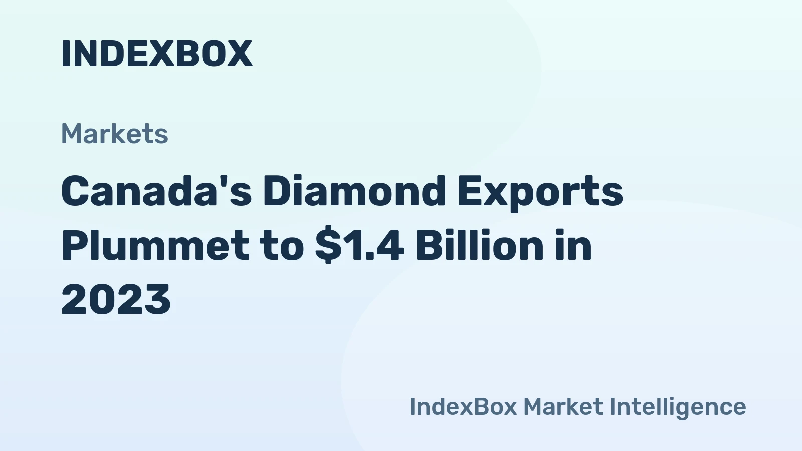 Canada's Diamond Exports Plummet to $1.4 Billion in 2023