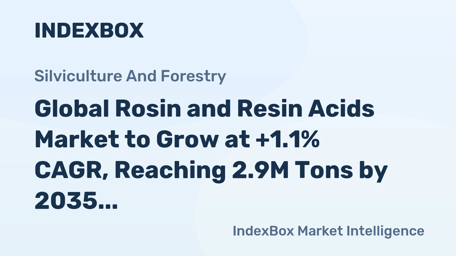 Global Rosin and Resin Acids Market to Grow at +1.1% CAGR, Reaching 2.9M Tons by 2035