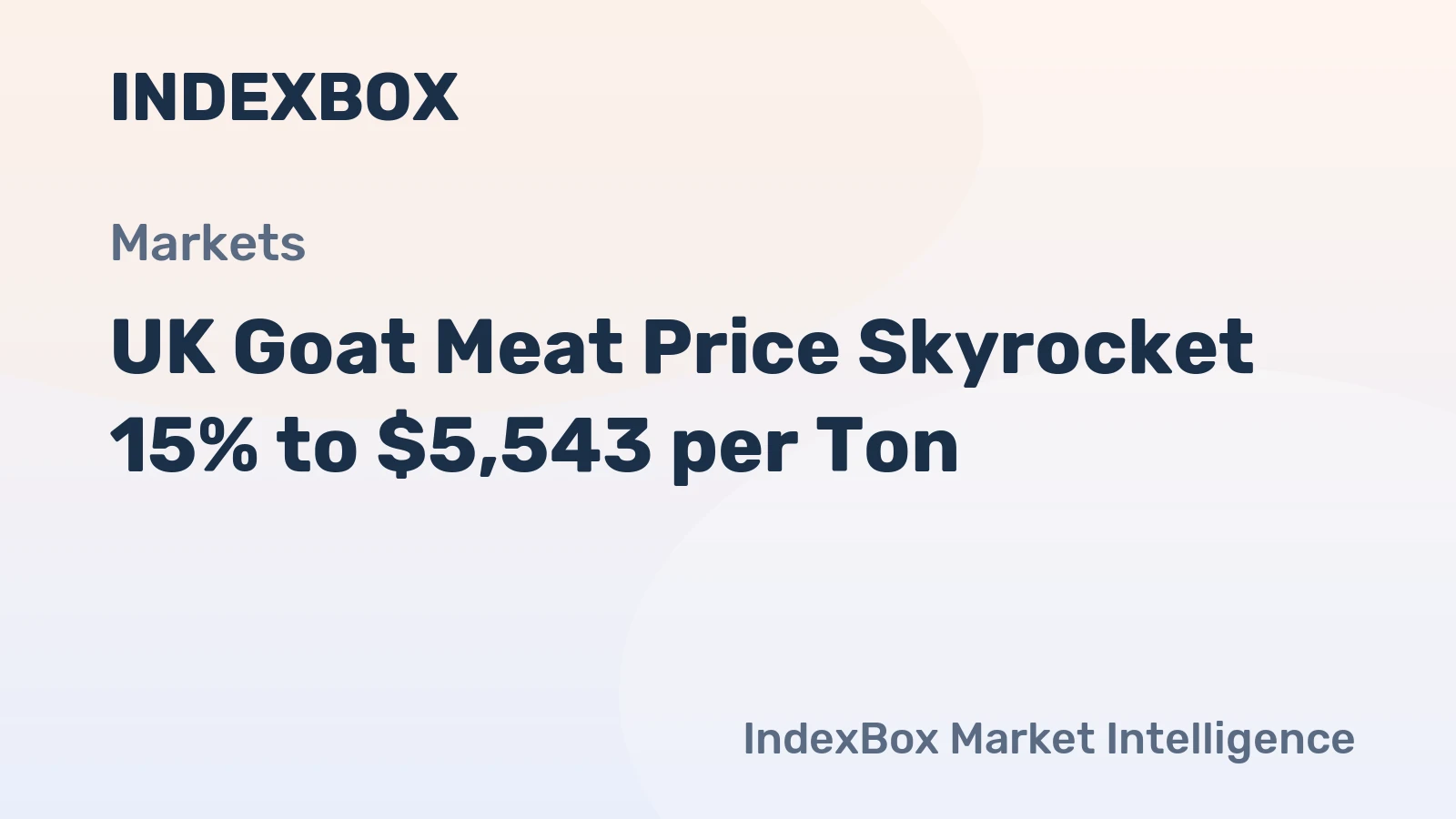 UK Goat Meat Price Skyrocket 15% to $5,543 per Ton