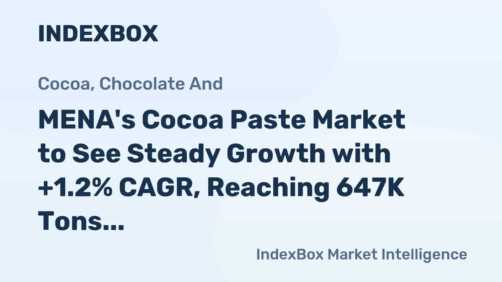 MENA's Cocoa Paste Market to See Steady Growth with +1.2% CAGR, Reaching 647K Tons by 2035
