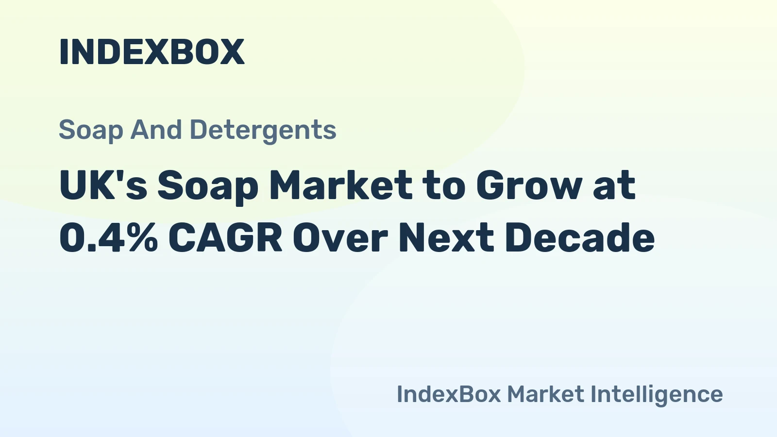 UK's Soap Market to Grow at 0.4% CAGR Over Next Decade