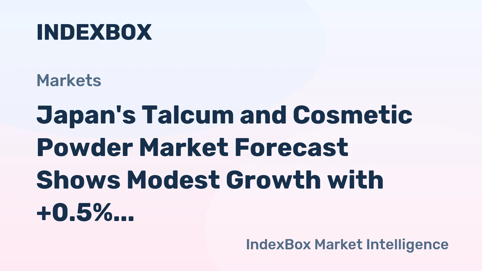 Japan's Talcum and Cosmetic Powder Market Forecast Shows Modest Growth with +0.5% Volume CAGR Through 2035