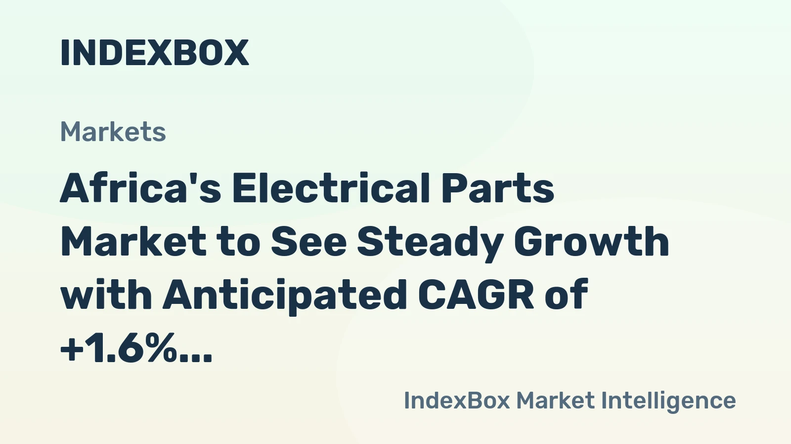 Africa's Electrical Parts Market to See Steady Growth with Anticipated CAGR of +1.6% from 2024 to 2035