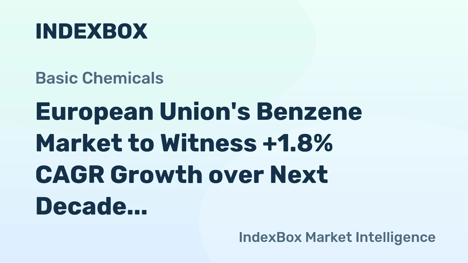 European Union's Benzene Market to Witness +1.8% CAGR Growth over Next Decade