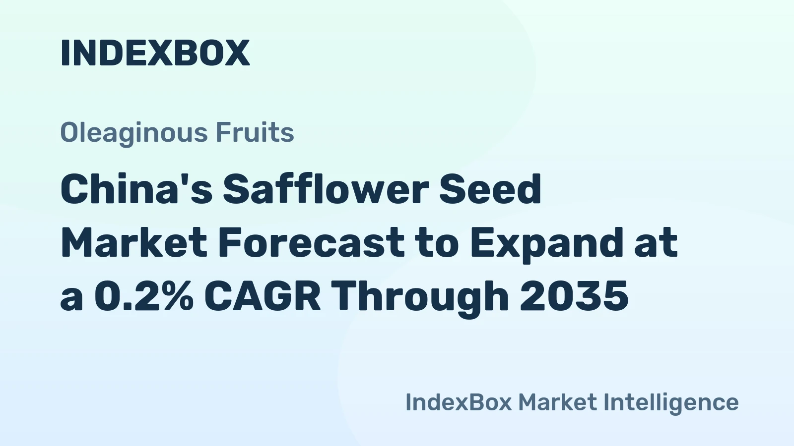 China's Safflower Seed Market Forecast to Expand at a 0.2% CAGR Through 2035