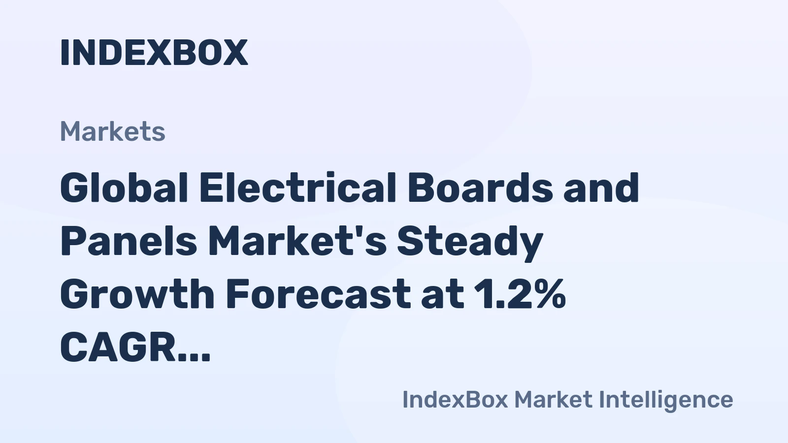 Global Electrical Boards and Panels Market's Steady Growth Forecast at 1.2% CAGR Through 2035