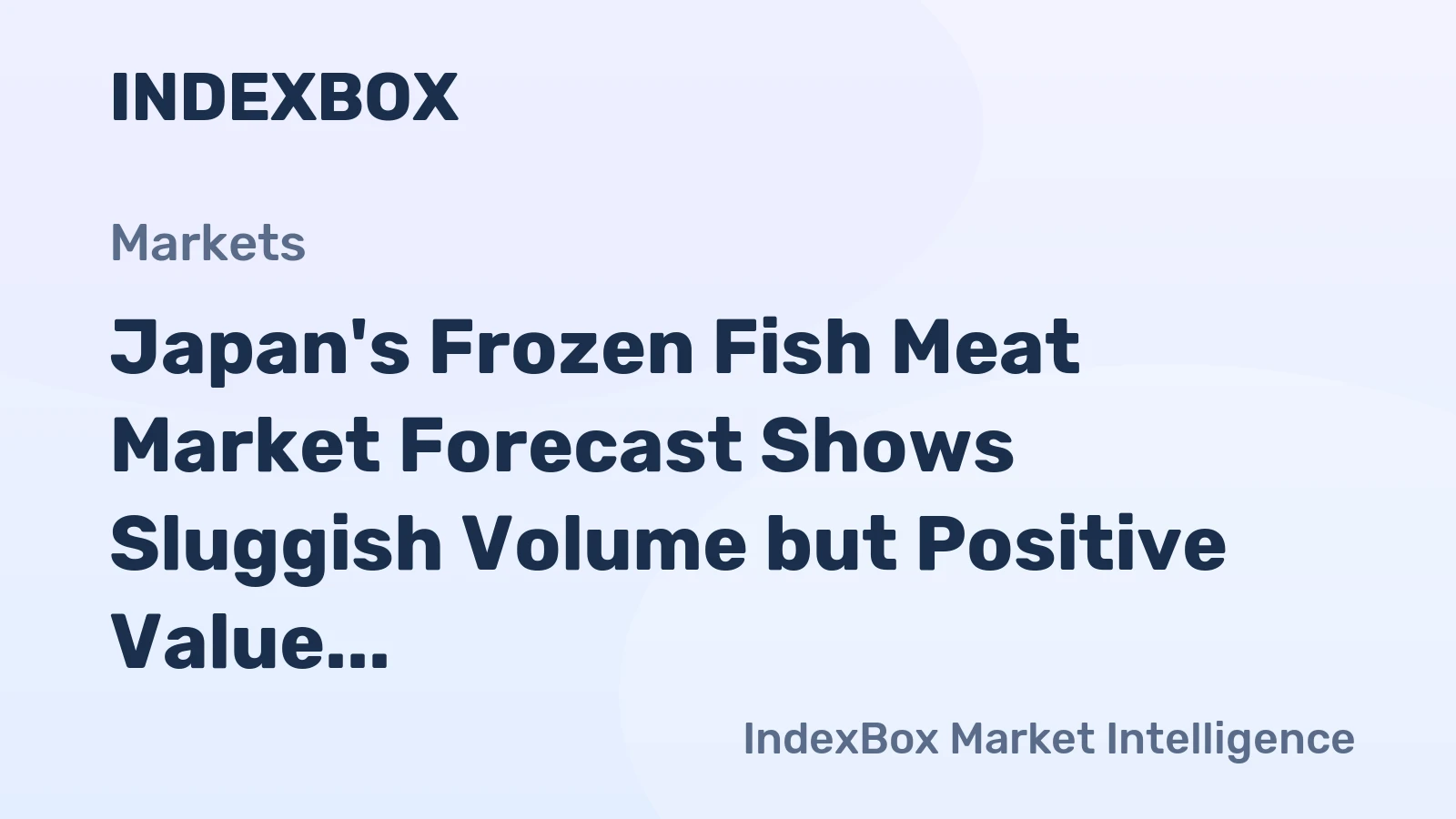 Japan's Frozen Fish Meat Market Forecast Shows Sluggish Volume but Positive Value Growth Through 2035