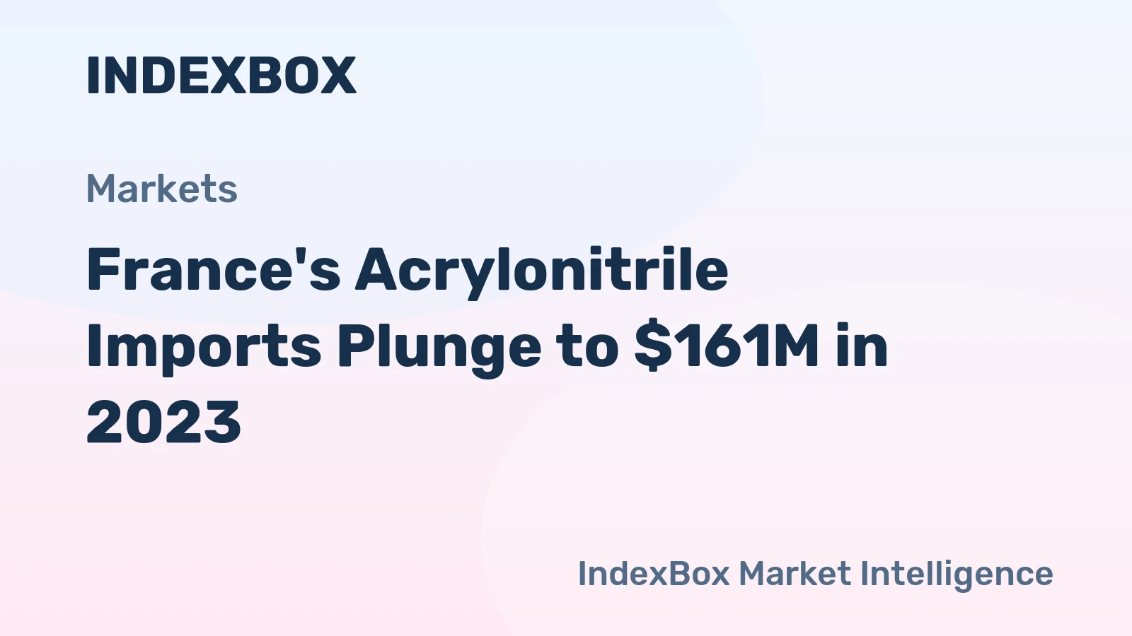 France's Acrylonitrile Imports Plunge to $161M in 2023