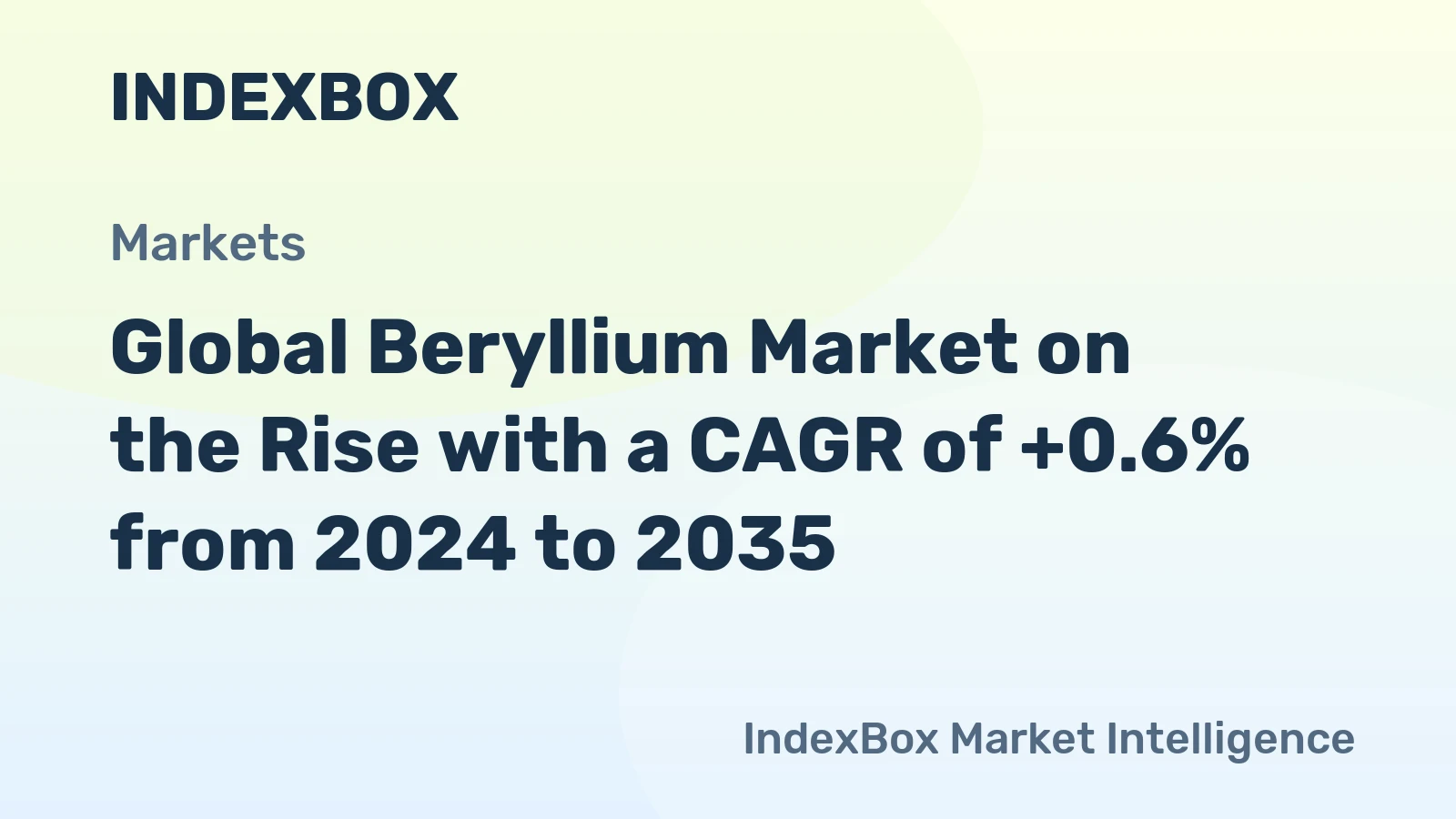 Global Beryllium Market on the Rise with a CAGR of +0.6% from 2024 to 2035
