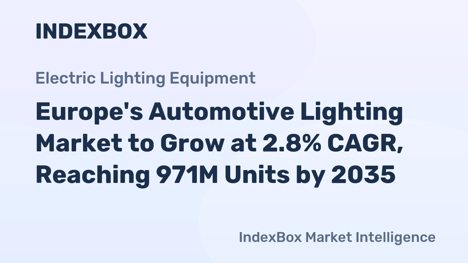 Europe's Automotive Lighting Market to Grow at 2.8% CAGR, Reaching 971M Units by 2035