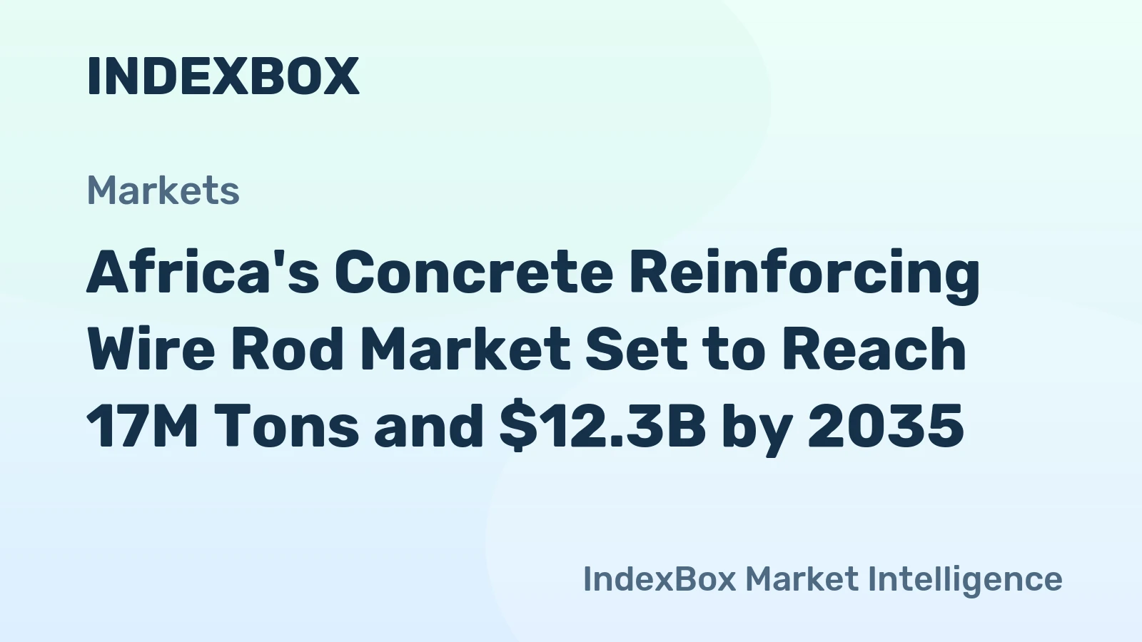 Africa's Concrete Reinforcing Wire Rod Market Set to Reach 17M Tons and $12.3B by 2035