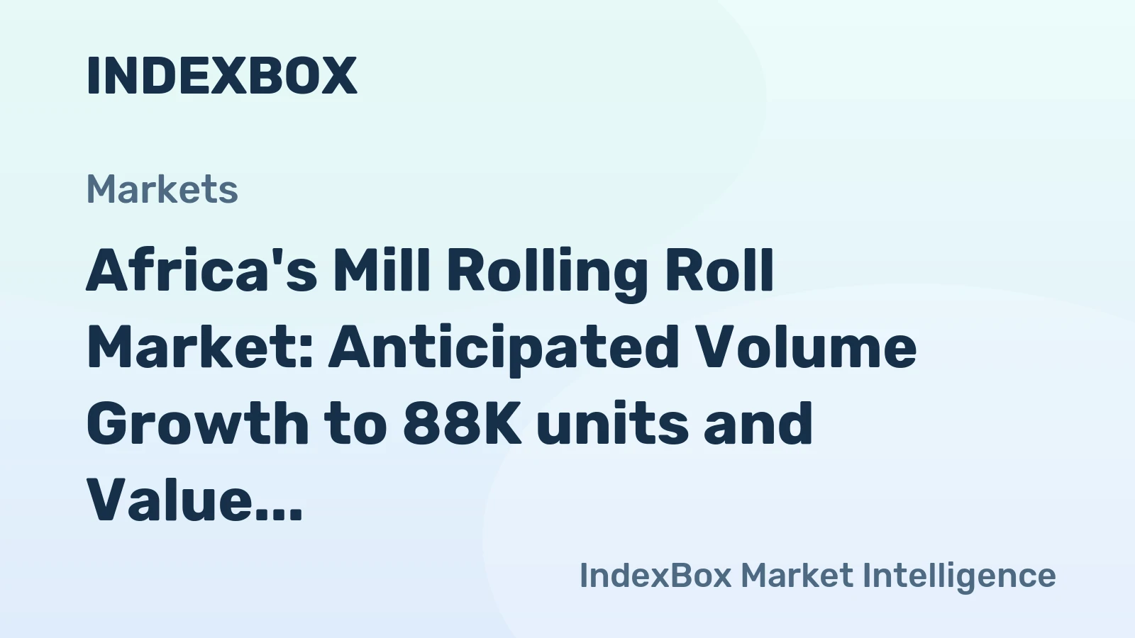 Africa's Mill Rolling Roll Market: Anticipated Volume Growth to 88K units and Value Increase to $234M by 2035