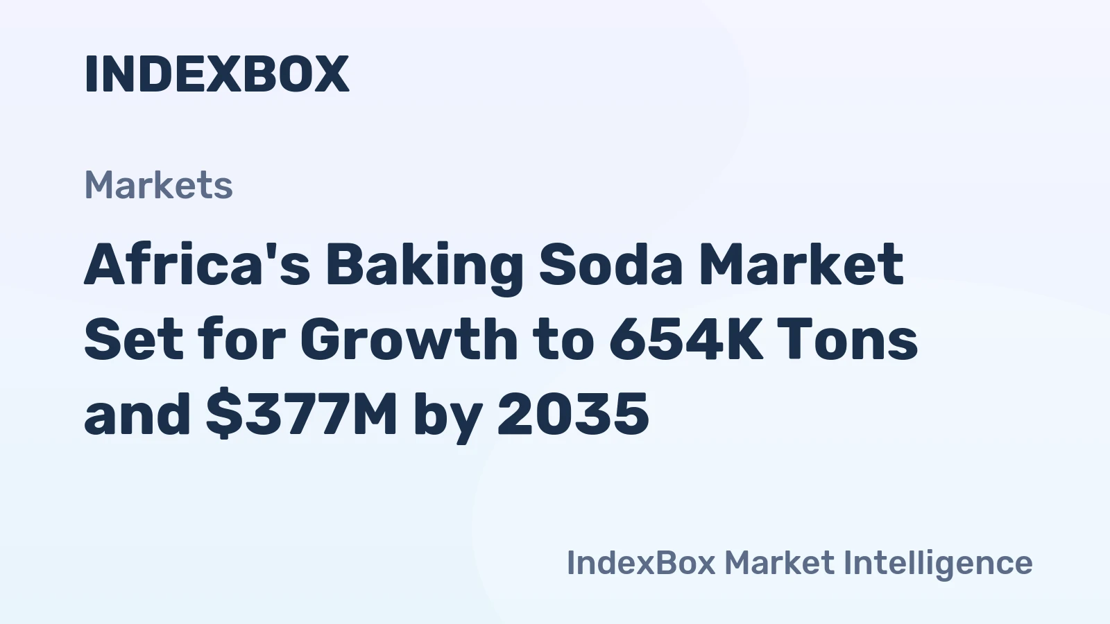 Africa's Baking Soda Market Set for Growth to 654K Tons and $377M by 2035