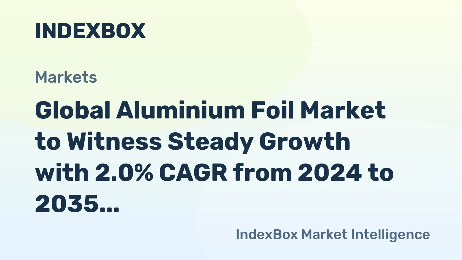 Global Aluminium Foil Market to Witness Steady Growth with 2.0% CAGR from 2024 to 2035