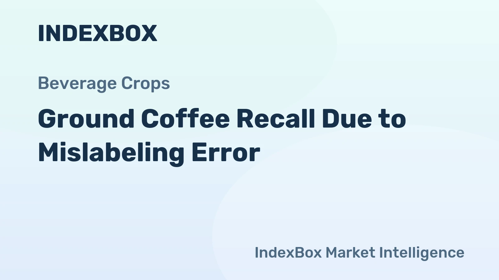 Ground Coffee Recall Due to Mislabeling Error