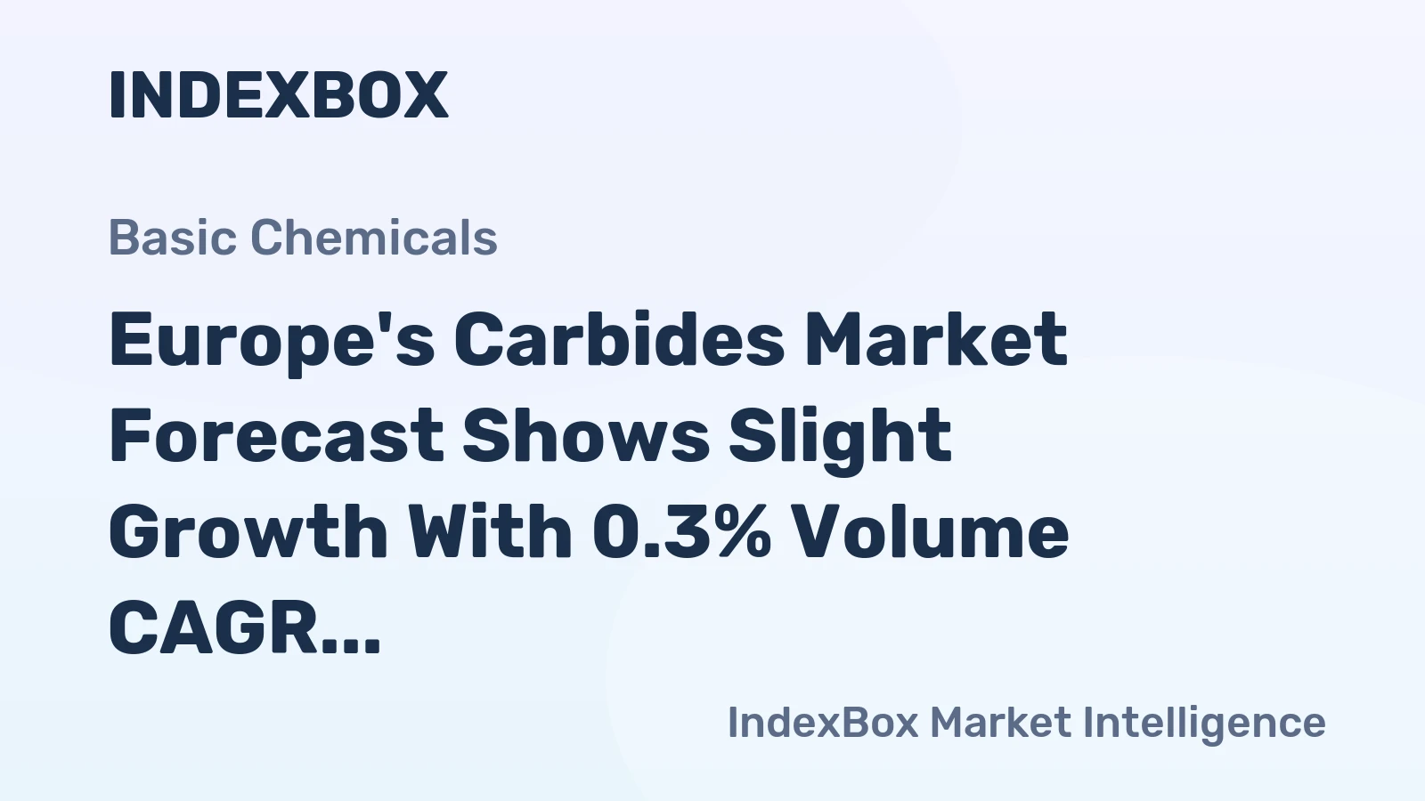 Europe's Carbides Market Forecast Shows Slight Growth With 0.3% Volume CAGR Through 2035