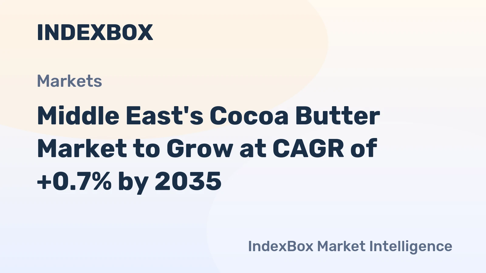Middle East's Cocoa Butter Market to Grow at CAGR of +0.7% by 2035