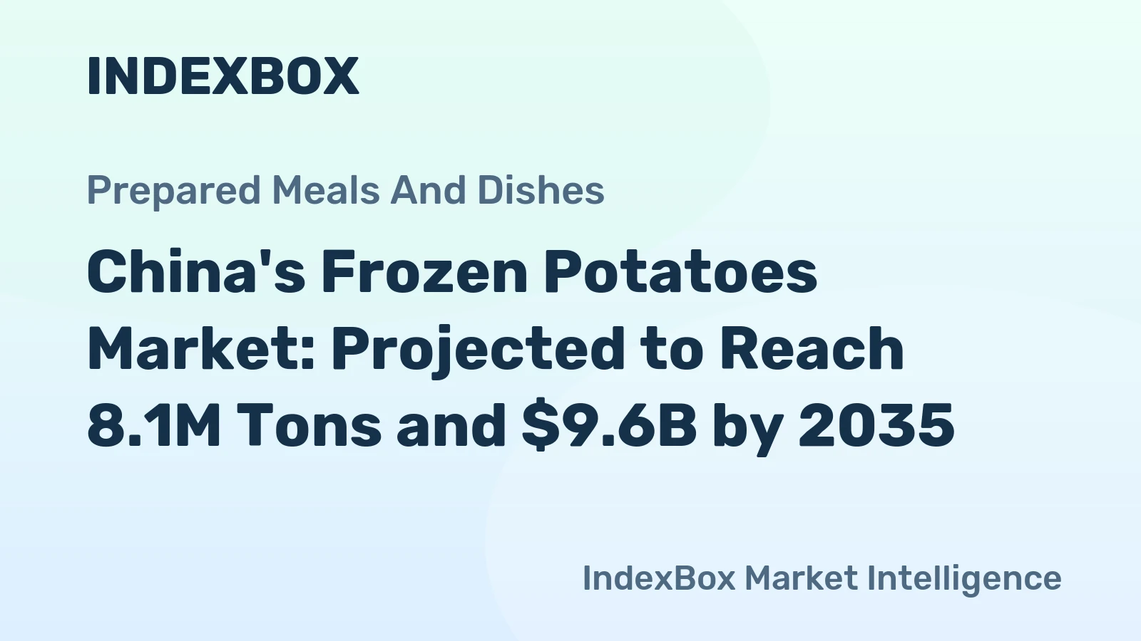 China's Frozen Potatoes Market: Projected to Reach 8.1M Tons and $9.6B by 2035