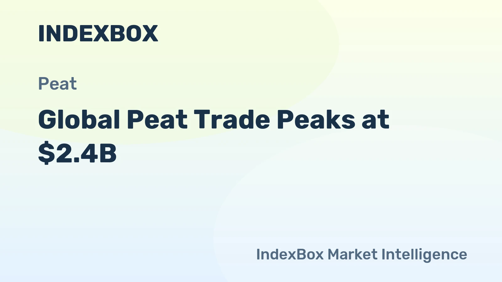 Global Peat Trade Peaks at $2.4B