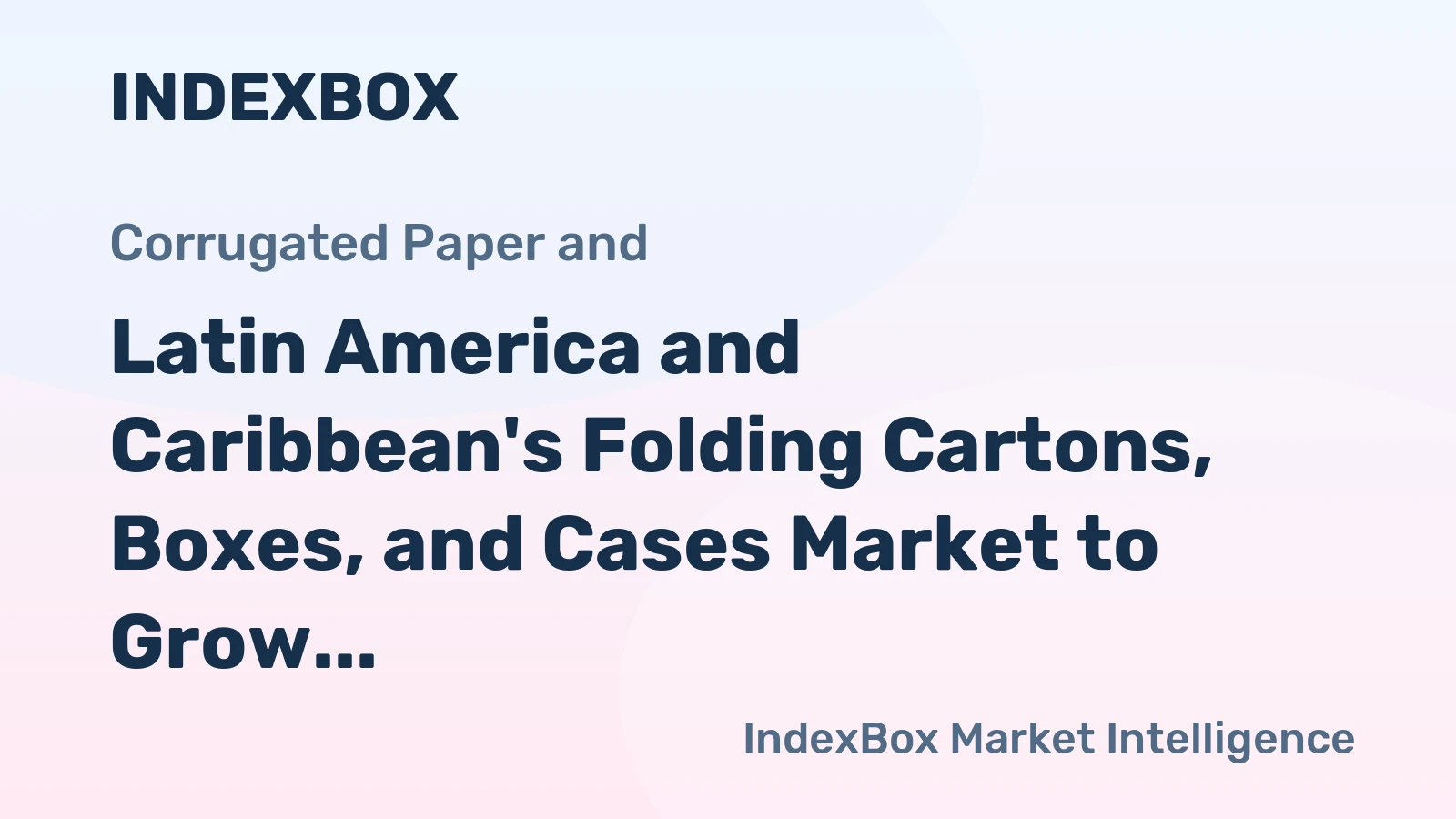 Latin America and Caribbean's Folding Cartons, Boxes, and Cases Market to Grow at +0.5% CAGR through 2035