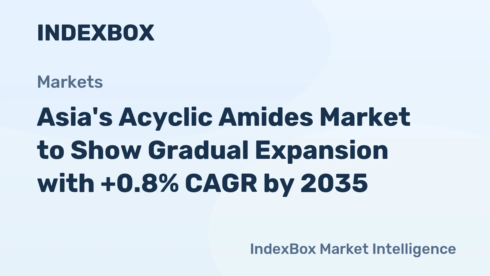 Asia's Acyclic Amides Market to Show Gradual Expansion with +0.8% CAGR by 2035