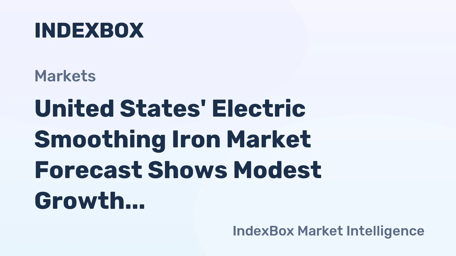 United States' Electric Smoothing Iron Market Forecast Shows Modest Growth With a +0.7% CAGR in Value