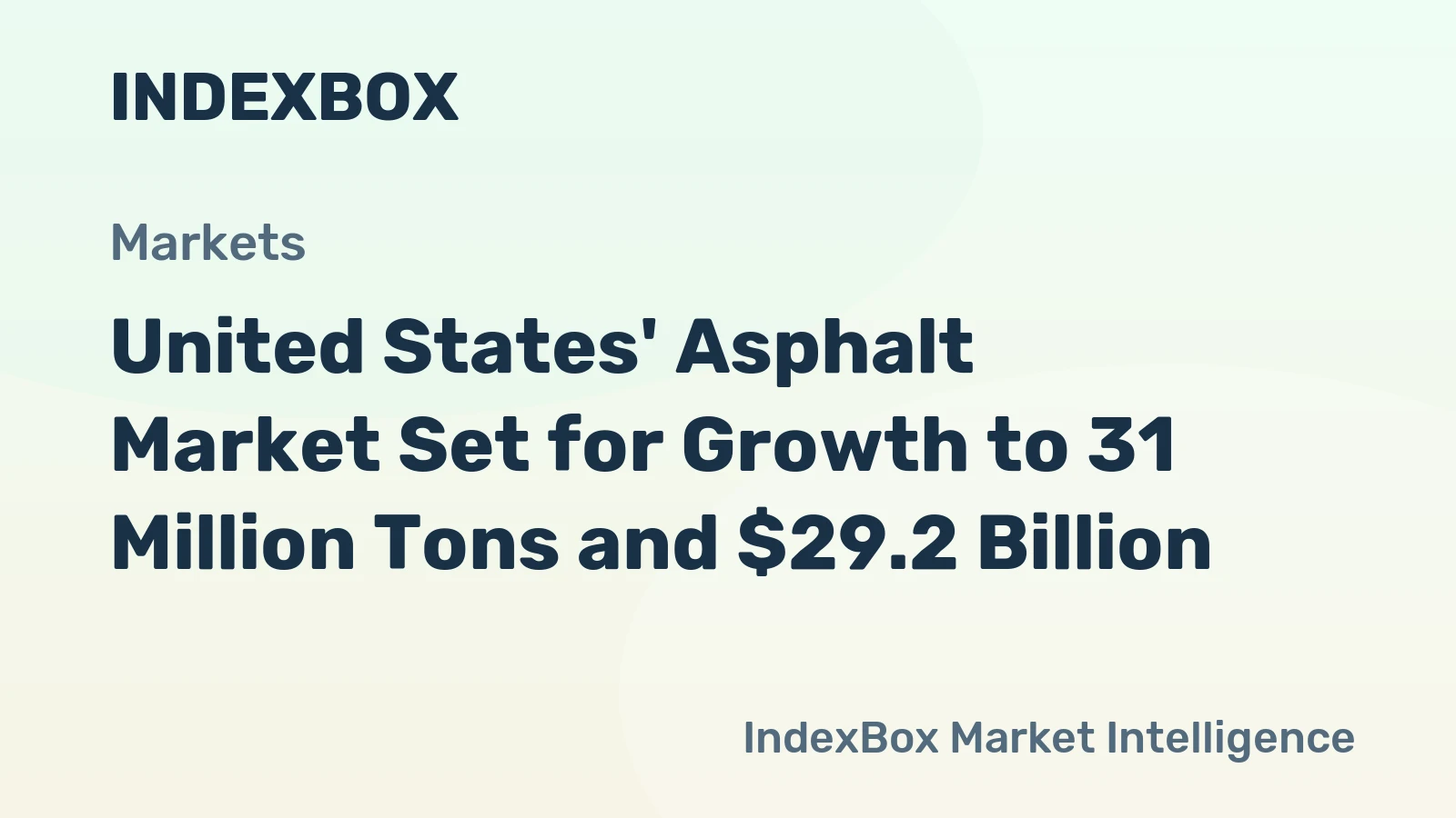 United States' Asphalt Market Set for Growth to 31 Million Tons and $29.2 Billion