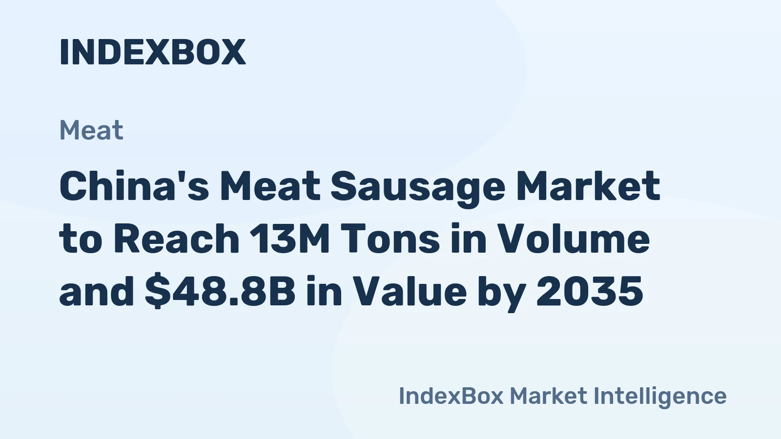 China's Meat Sausage Market to Reach 13M Tons in Volume and $48.8B in Value by 2035